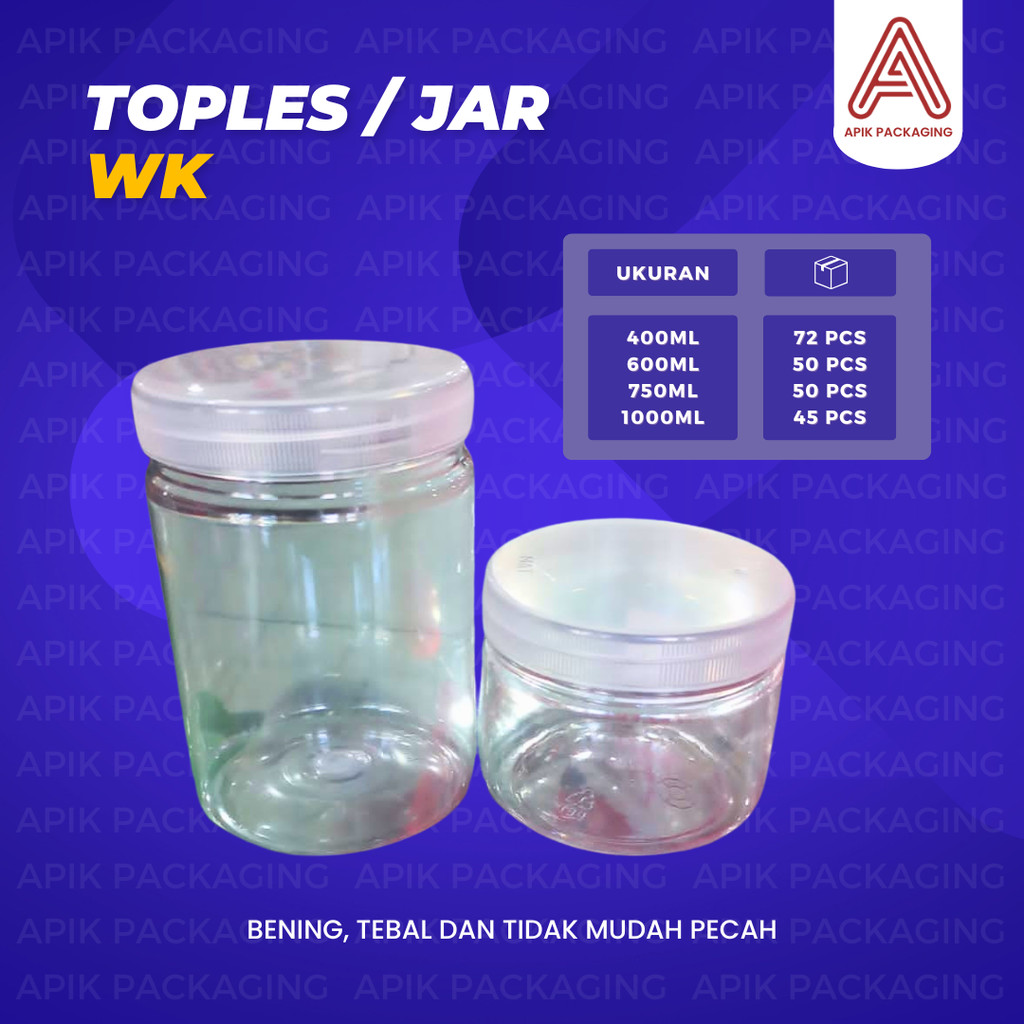 Jual TOPLES / JAR CYLINDER WK UKURAN 400ML / 750ML / 100ML ( 1PCS ...
