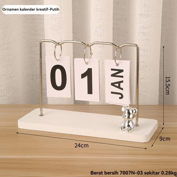 Jual Andma Kalender desktop kantor kreatif Eropa Bear calendar ornament ...