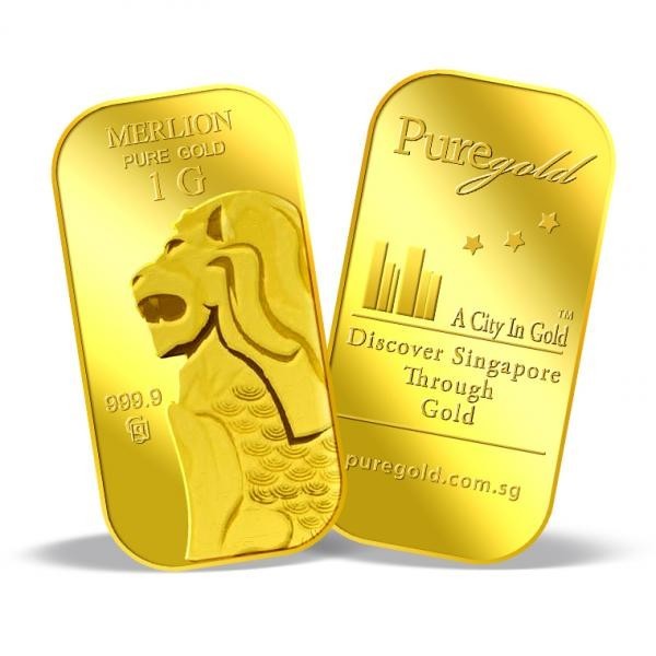 Jual Emas 1 Gram SG Merlion Red Dot Logam Mulia Puregold | Shopee Indonesia
