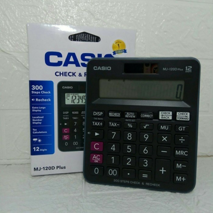 Jual CASIO MJ-120D PLUS ORIGINAL PRODUCT - Check & Correct Calculator / Kalkulator Desktop ...