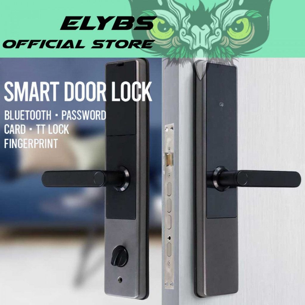 Jual Kunci Pintu Elektrik Smart Door Lock Password Fingerprint Card TTLock A2 | Shopee Indonesia