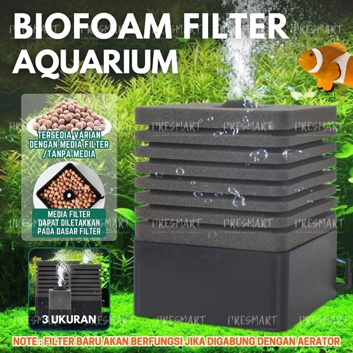 Jual Biofoam Filter 2 in 1 Aquarium Sponge Biofoam Aerator Akuarium Air ...
