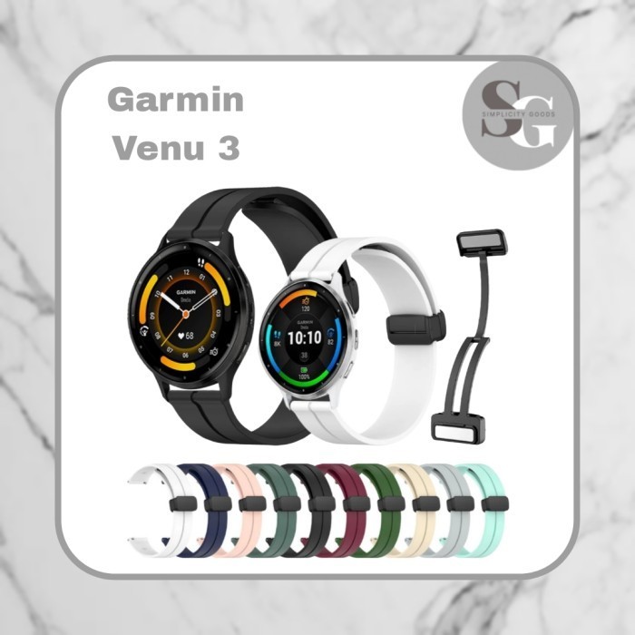Jual STRAP GARMIN VENU 3 SMART WATCH MAGNETIC GALAXY SILICONE TALI JAM ...