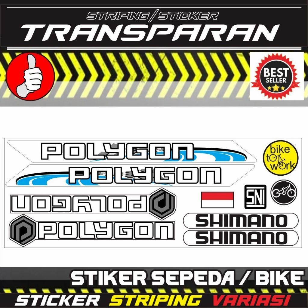 Jual VARIASI STIKER BMX SEPEDA / STRIPING TRANSPARAN UV/ LIS STIKER ...