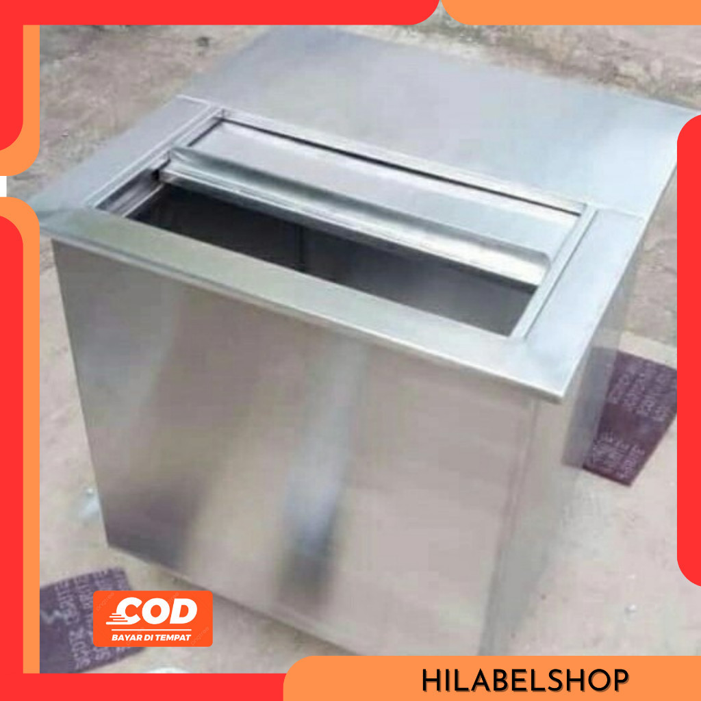 Jual Ice Bin 1 Pintu 40X40X40 / Tempat Es Batu / Ice Box Stainless ...