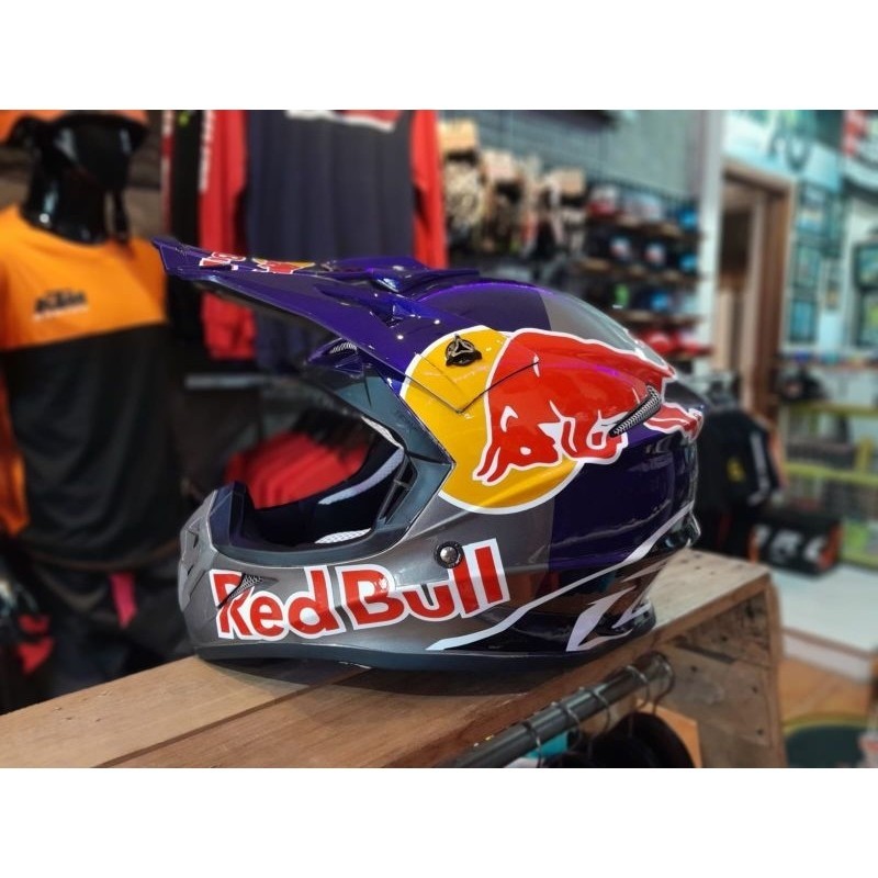 Jual HELM TRAIL HELM JPX REPAINT REDBULL AIROH | Shopee Indonesia