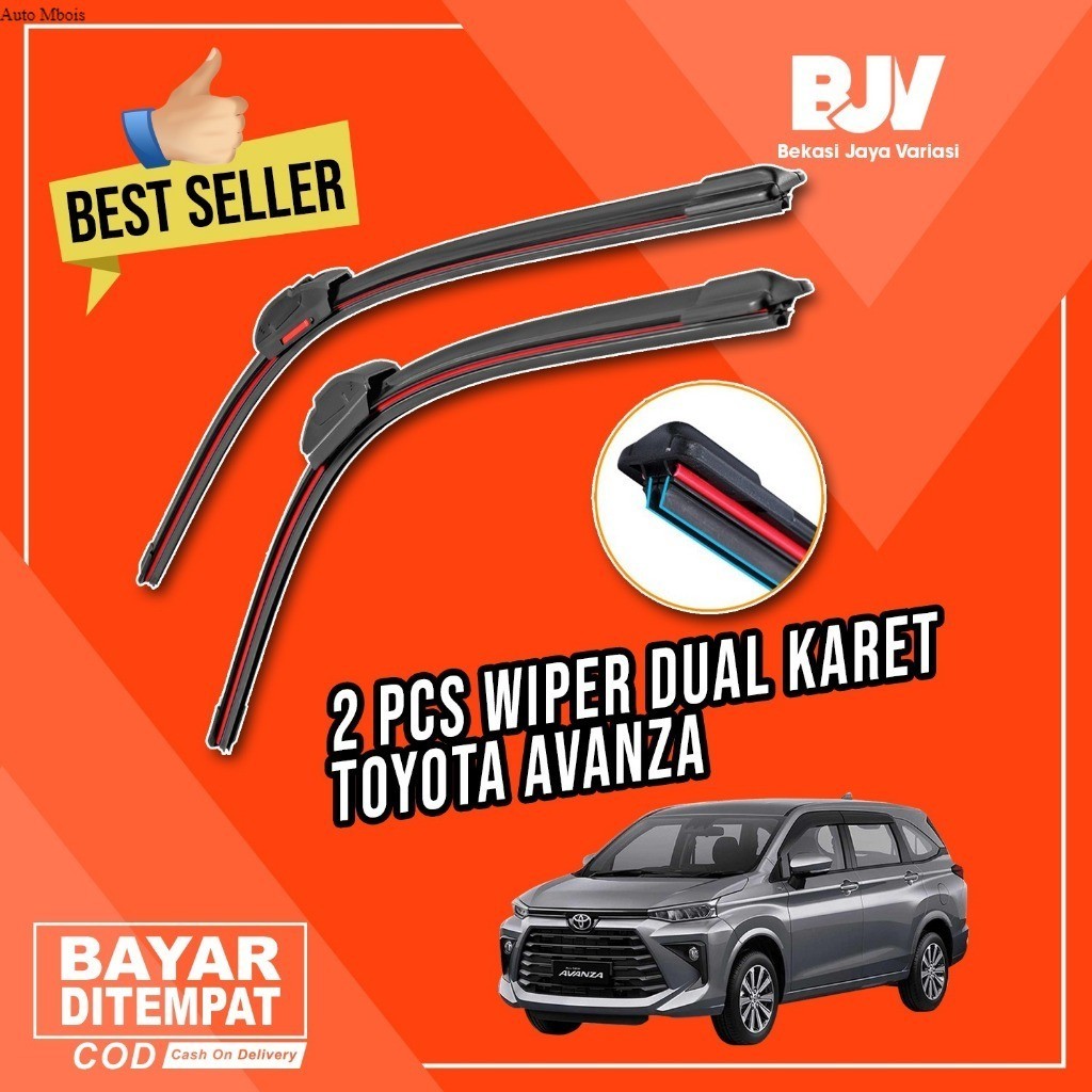 Jual Wiper Mobil Dual Blade - Toyota Avanza - Wiper Frameless Dua Karet ...