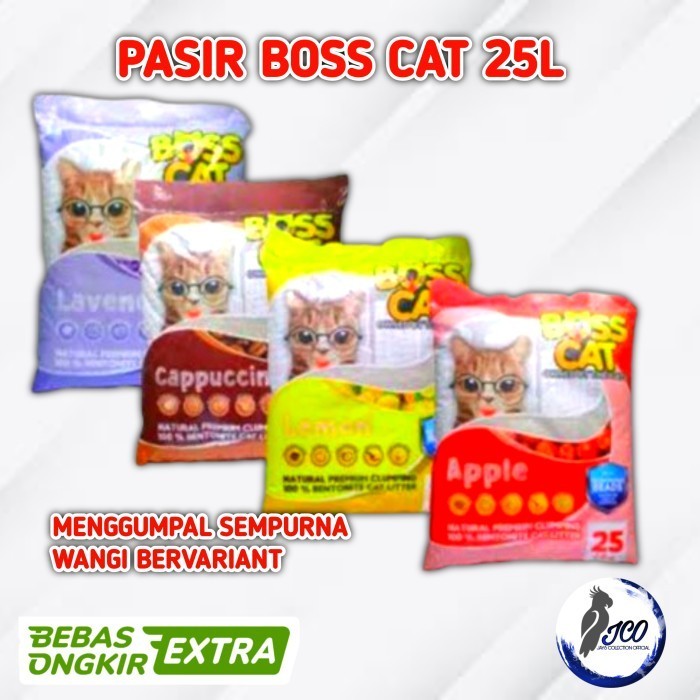 Jual PASIR KUCING GUMPAL WANGI PASIR KUCING BOSS CAT 25L BOSSCAT LITTER ...