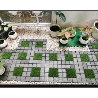 Jual Lantai Batu Andesit Motif KOTRUM BATU Kotak Mix Rumput / decking ...