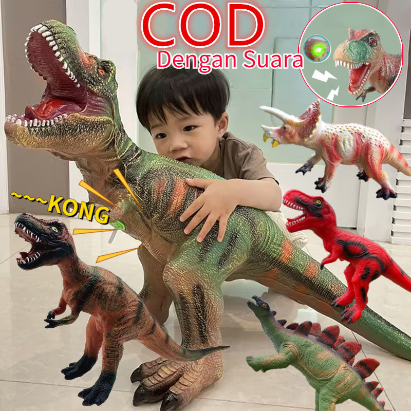 Jual Duffy Toys Mainan dinosaurus besar karet lunak / Tyrannosaurus ...