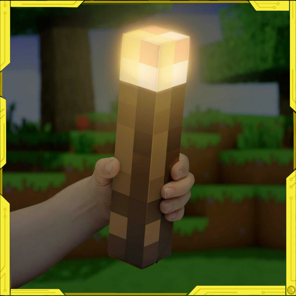 Jual Lampu LED Minecraft Torch Night Light Rechargeable Warm White - MC ...