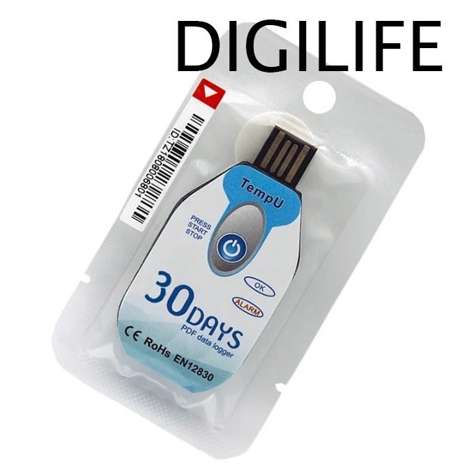 Jual Temperature Data Logger Single Use 30 Days TempU Tzone PC Thermometer Recorder 30Days Suhu ...