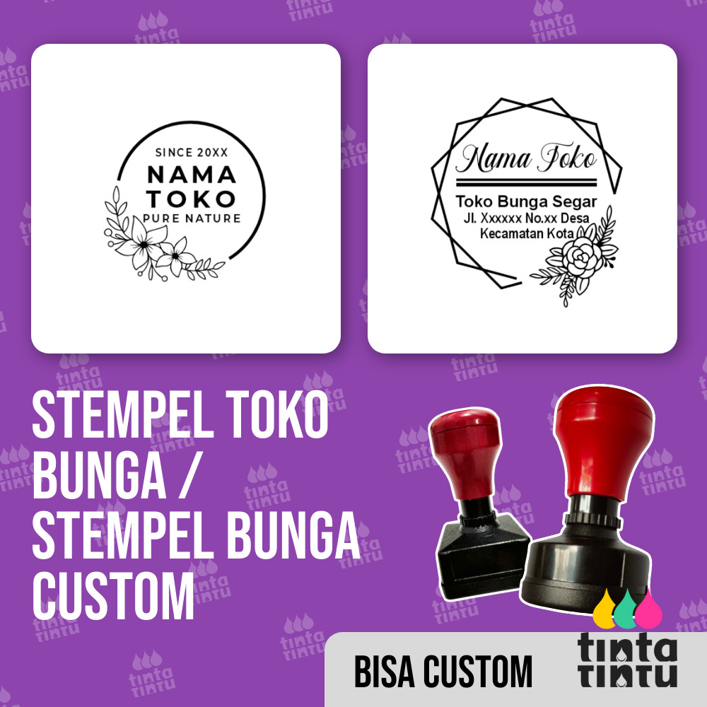 Jual Stempel Toko Bunga / Stempel Bunga Custom | Shopee Indonesia