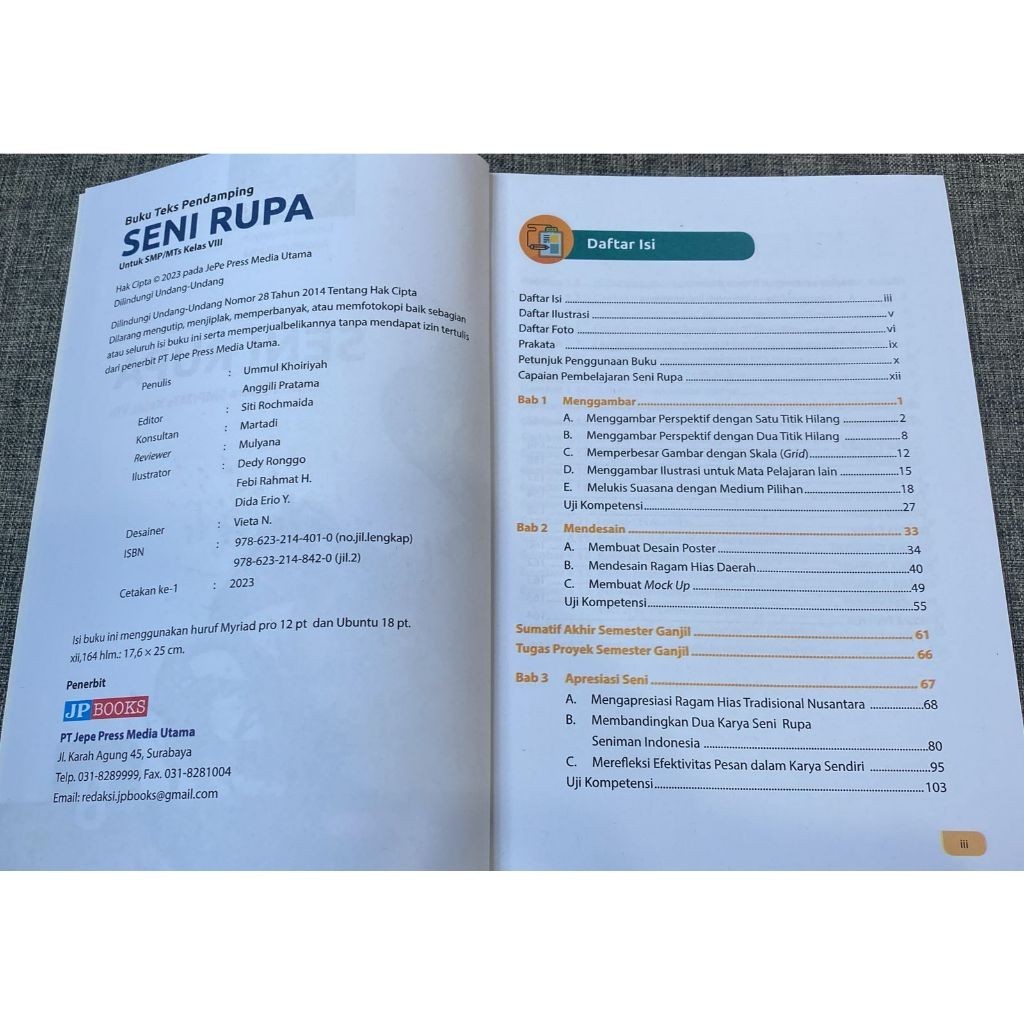 Jual JP Books – Buku Teks Siswa Pendamping Kurmer Sekolah Seni Rupa Smp Kelas 8 - Kurikulum ...