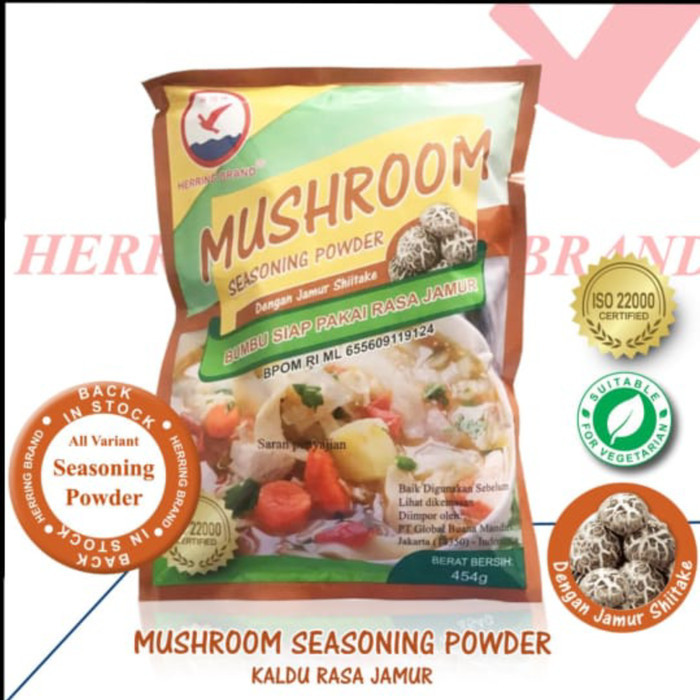 Jual Herring Brand Mushroom Seasoning Vegetarian jamur Shiitake 200 gr | Shopee Indonesia