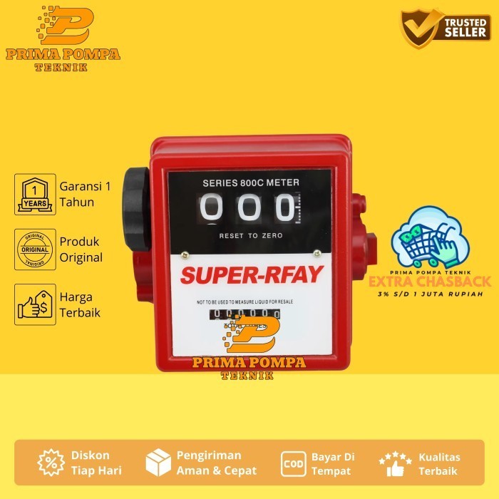 Jual Flow meter solar 1 inch 3 digit Flow meter Solar Super-Rite 1 inch ...