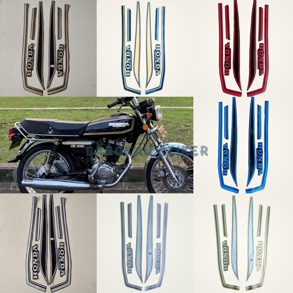 Jual Striping Stiker Polet list motor honda gl 100 gl100 Super Deluxe ...