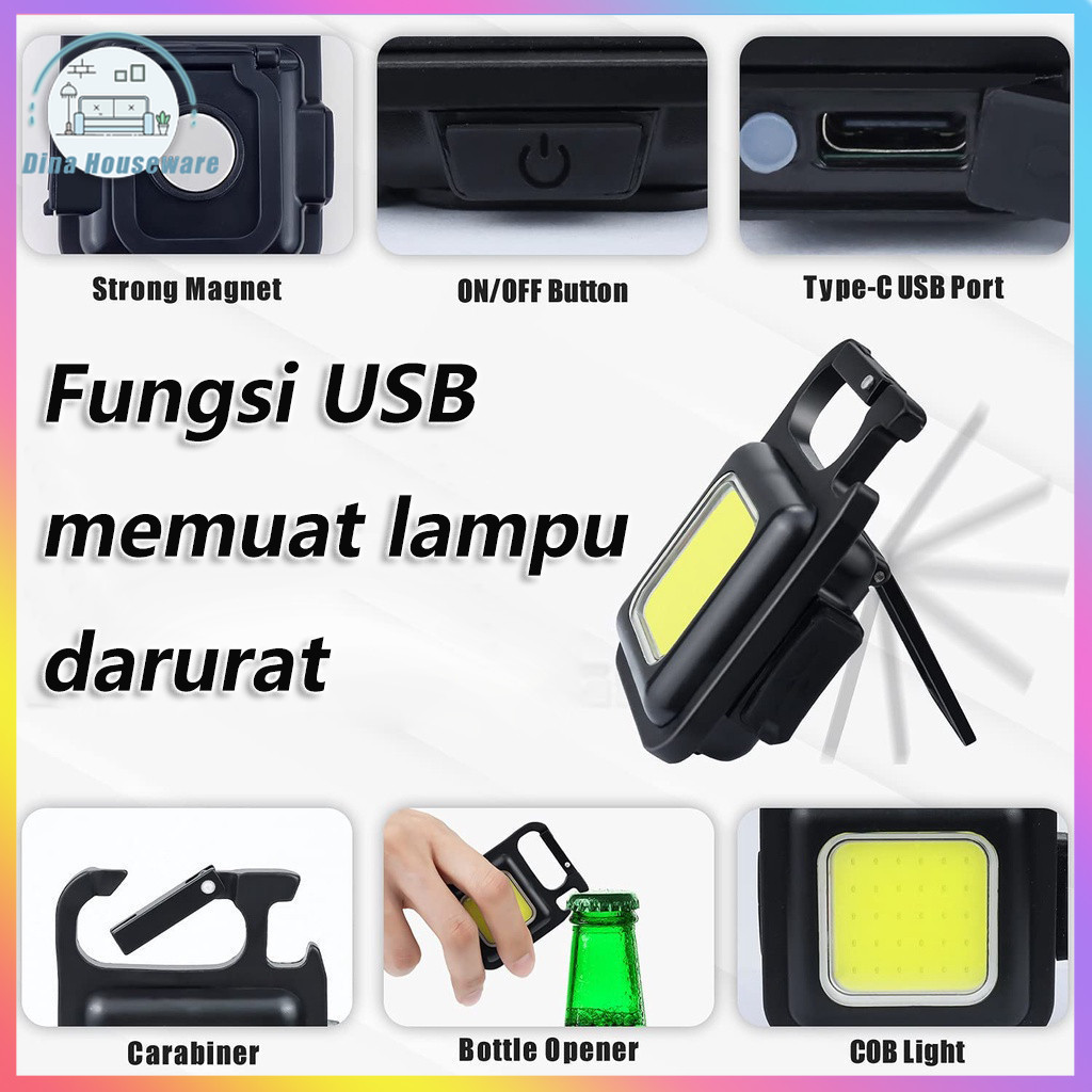 Jual Lampu Led Gantungan Kunci Multifungsi LAMPU CAMPING LED Emergency ...