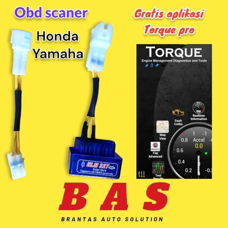 Jual Scanner motor injeksi obd2 ELM 327 untuk motor Honda dan Yamaha ...