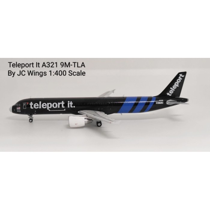 Jual DIECAST PESAWAT TERBANG Teleport It A321 9M-TLA By JC Wings 1:400 ...