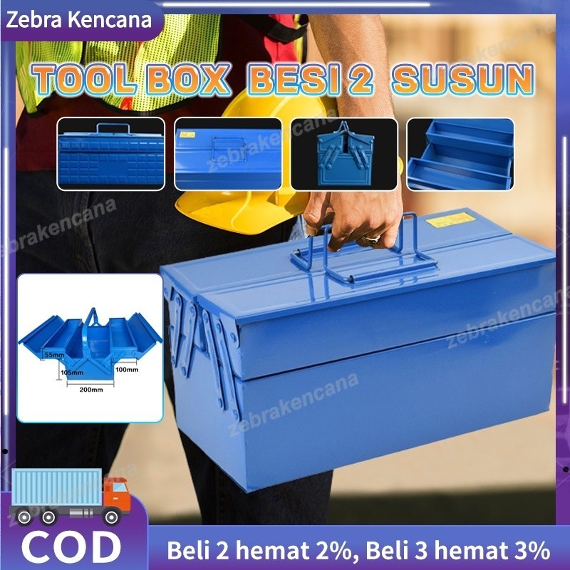 Jual Tool Box Besi 2 Susun/Tool Box Besi Dua Susun 34x16x15cm ...