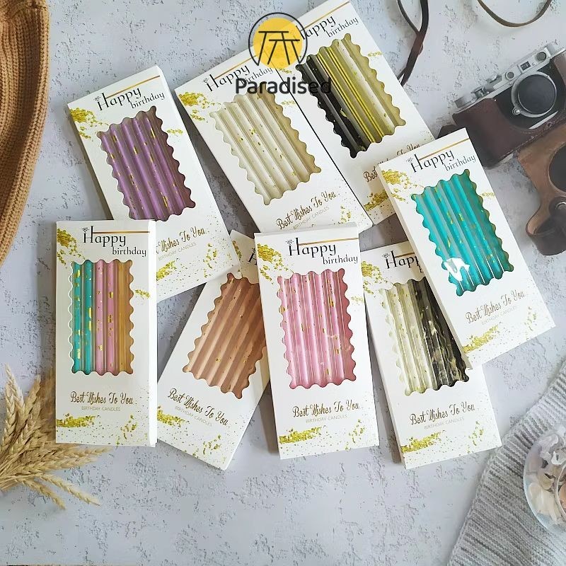 Jual Lilin gold glitter colors isi 6PCS Pertemuan Pesta Lilin Ulang ...