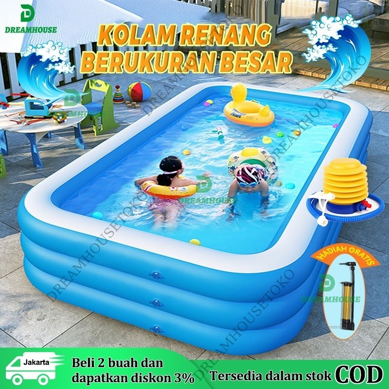 Jual 【Penawaran Khusus】kolam renang anak jumbo petak karet bahan tebal ...
