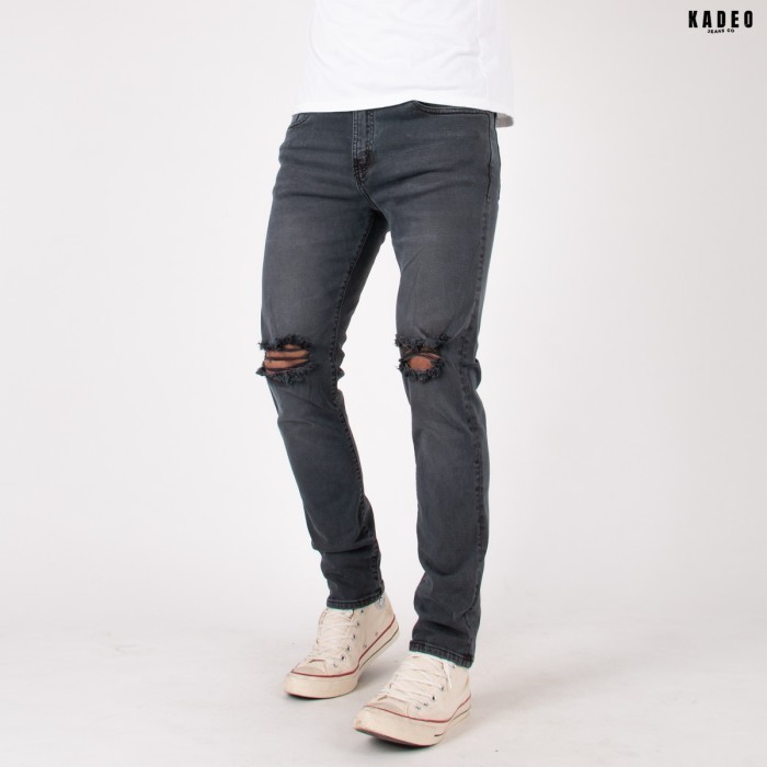 Jual Celana Jeans Robek Lutut Slim Tapered Skinny - Kadeo 310 Ripped ...