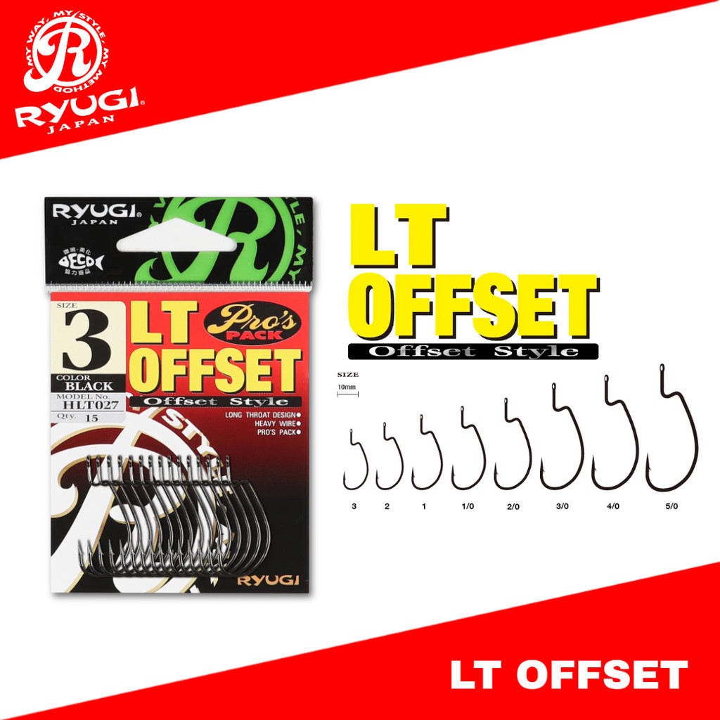 Jual Ryugi HLT027 LT Offset Worm Hooks | Shopee Indonesia