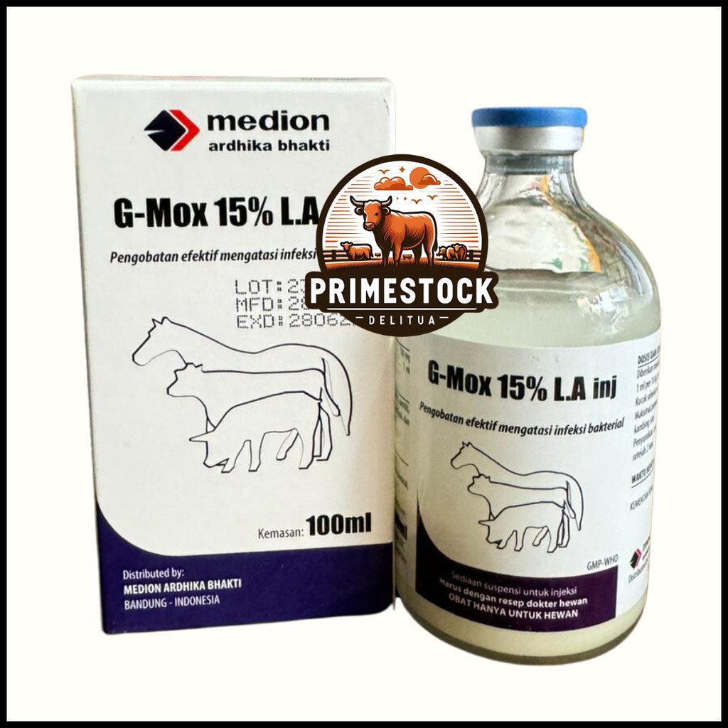 Jual G Mox 15% LA Injeksi 100ml - Antibiotik Kuat untuk Hewan Besar ...