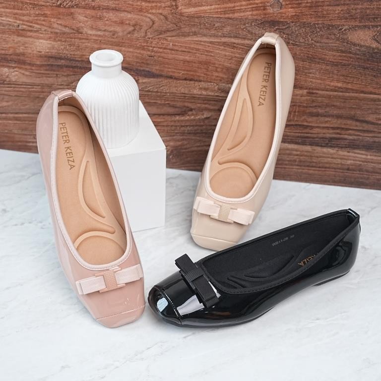 Jual Peter Keiza Sepatu Flat Wanita Matte dengan Pita WB11-06 | Shopee Indonesia