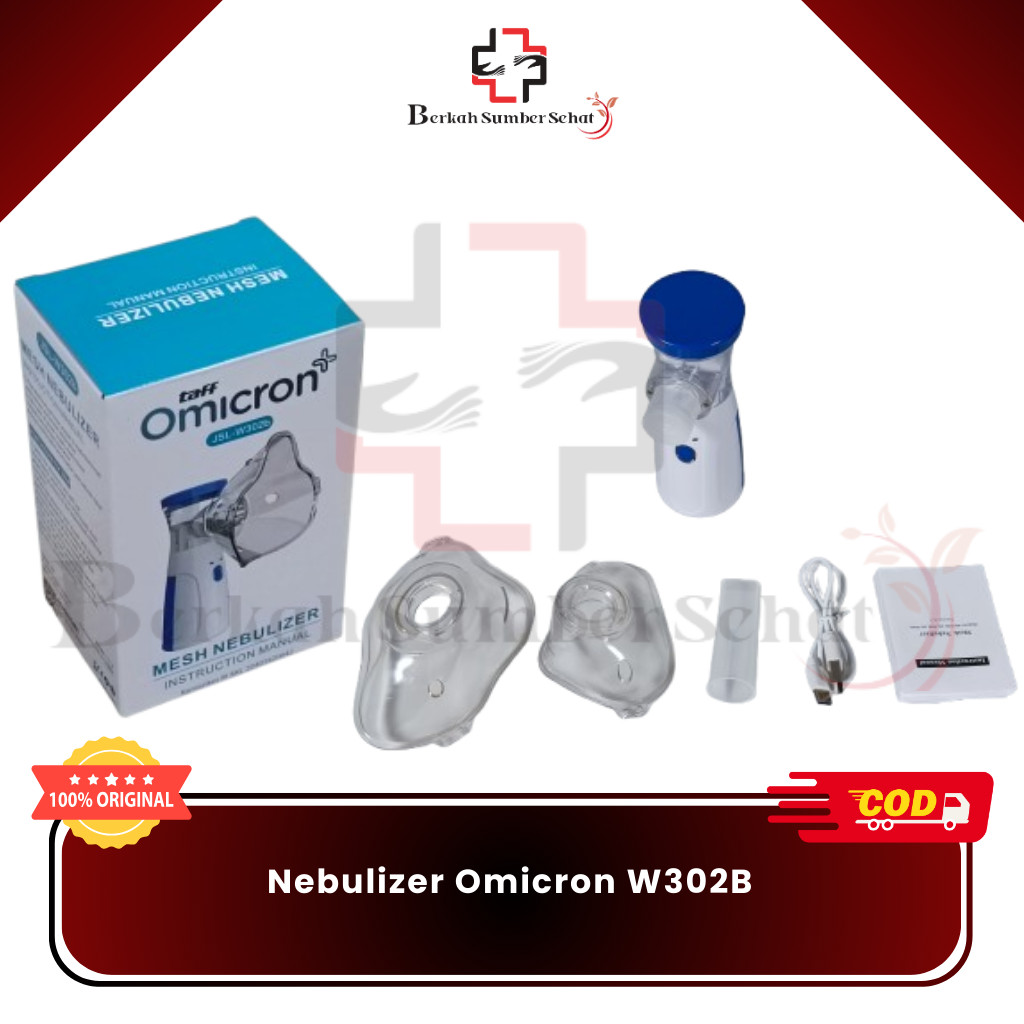 Jual Alat Terapi Pernapasan Nebulizer Portable TaffOmicron W302B White/Blue | Shopee Indonesia