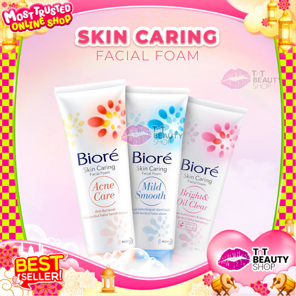 Jual BIORE Skin Caring Facial Foam 100gr - Acne Care | Mild Smooth ...