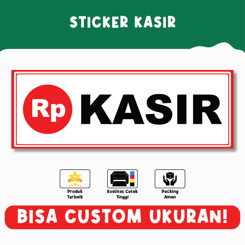 Jual Sticker Kasir – Penanda Lokasi Kasir, Material Vinyl Berkualitas ...