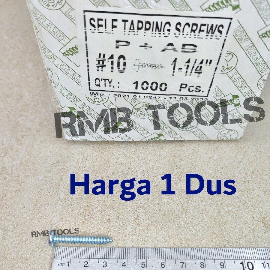 Jual #10x1-1/4 Sekrup Tapping PH 10 / Skrup Tapping Screw PH 10 1000Pcs ...