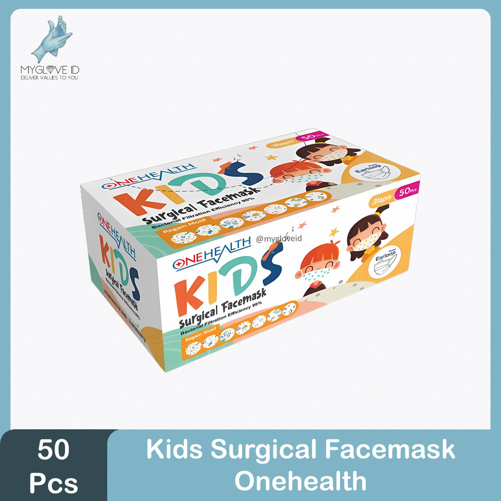 Jual Kids Surgical Face Mask / Masker Earloop Medis Anak Onehealth isi ...
