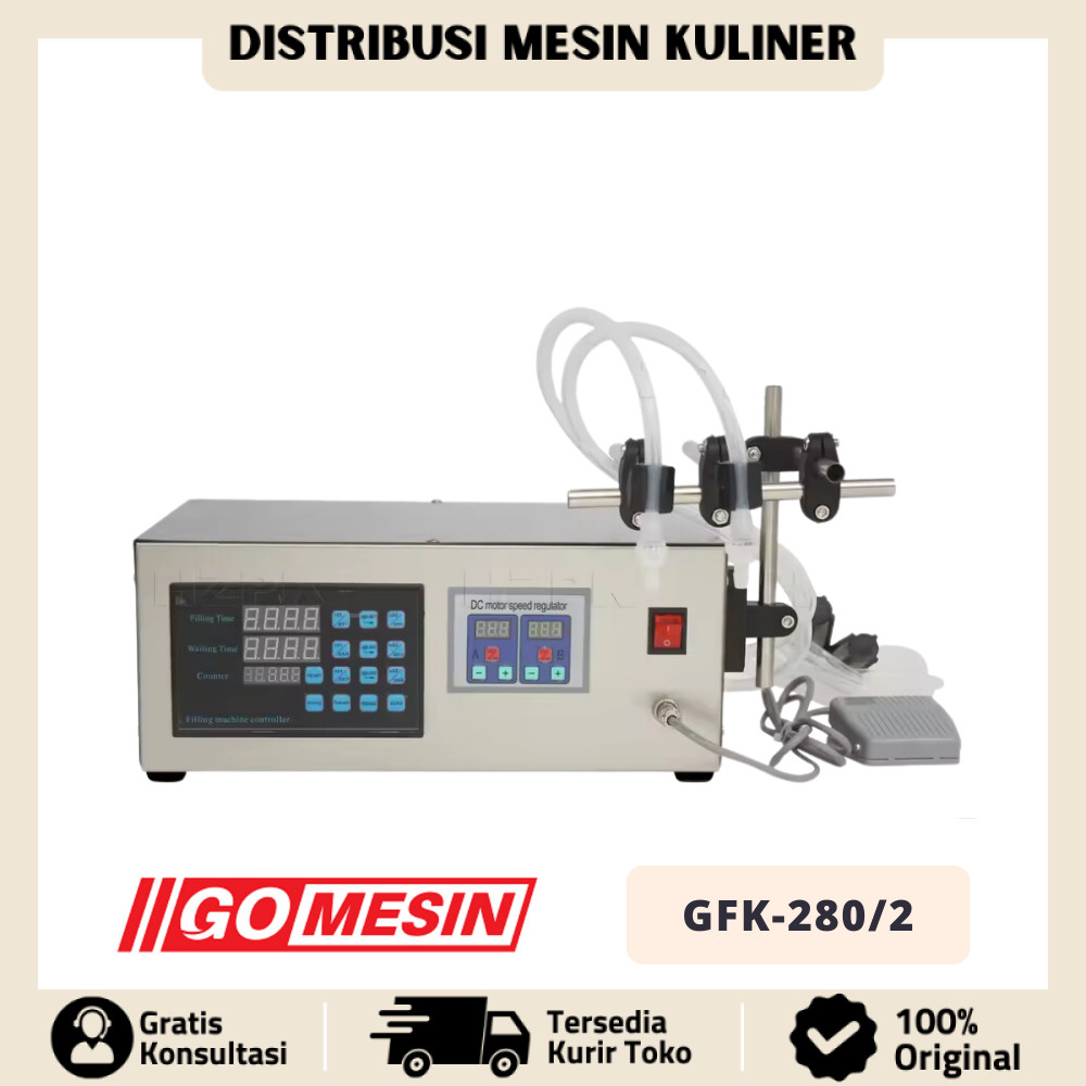 Jual Mesin Filling GOMESIN GFK-280/2 Liquid Pengisi Cairan Original | Shopee Indonesia