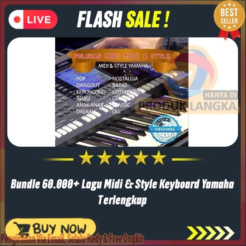Jual Bundle 60.000+ Song Midi Lagu Style Keyboard Yamaha Terlengkap ...