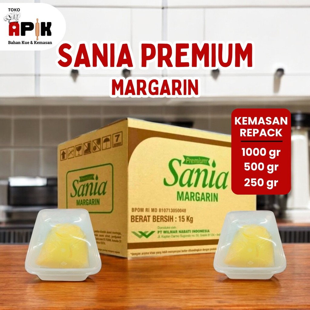 Jual SANIA PREMIUM MARGARIN KEMASAN REPACK 250 gram / 500 gram / 1000 ...