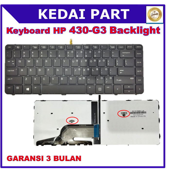 Jual Keyboard Hp Probook 430-G3 440 G3 445 G4 640 G3 Backlight Backlite ...