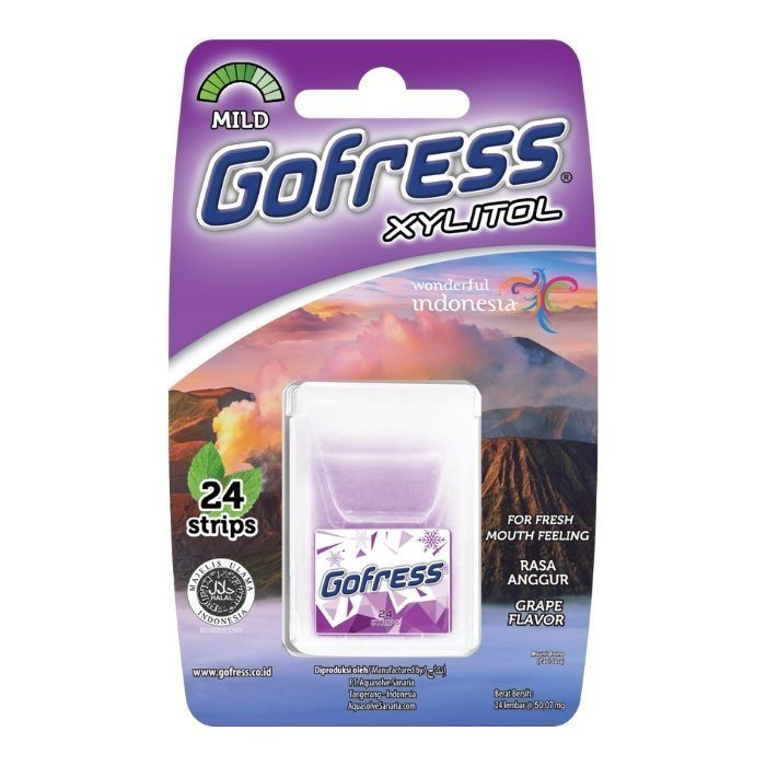 Jual Gofress Xylitol Grape Permen Mint Penyegar Nafas 1 pcs | Shopee ...