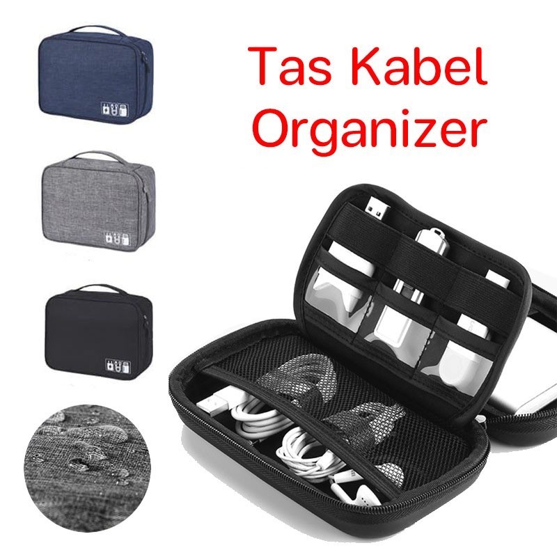 Jual Tas Kabel Organizer Tas penyimpanan pengisi daya Travel Digital ...