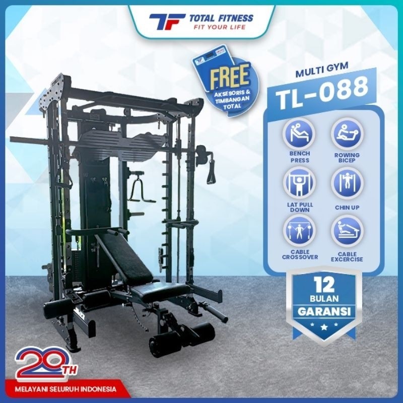 Jual Power rack multy gym Home gym TLHG 088 Smith machine | Shopee ...