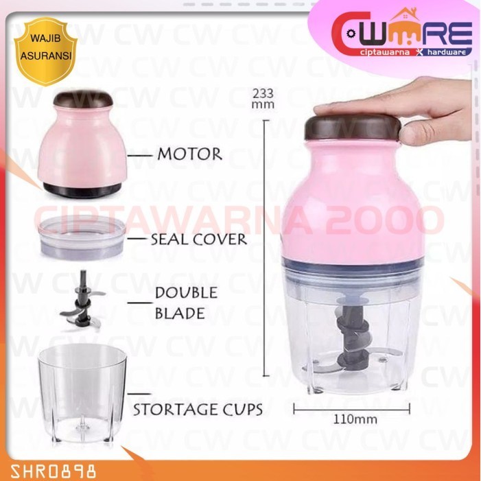 Jual Hand Blender Capsule Mini Cutter Pemotong Daging Buah Sayuran ...