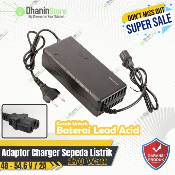Jual Adaptor Charger Cas Casan Alat Pengecas Aki Baterai Sepeda Listrik ...