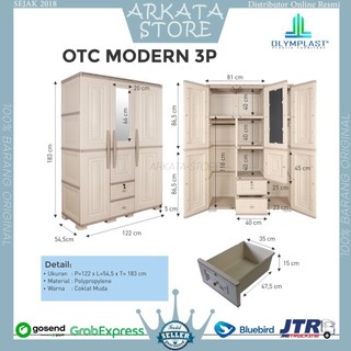 Jual OTC 3P MODERN / SCOC 3P - LEMARI PAKAIAN 3 PINTU CERMIN + LACI ...
