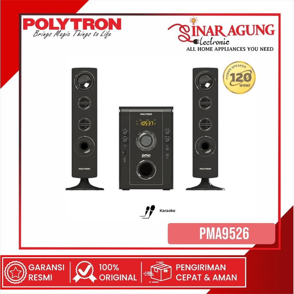 Jual POLYTRON PMA-9526 / PMA9526 SPEAKER AKTIF - GARANSI RESMI | Shopee Indonesia