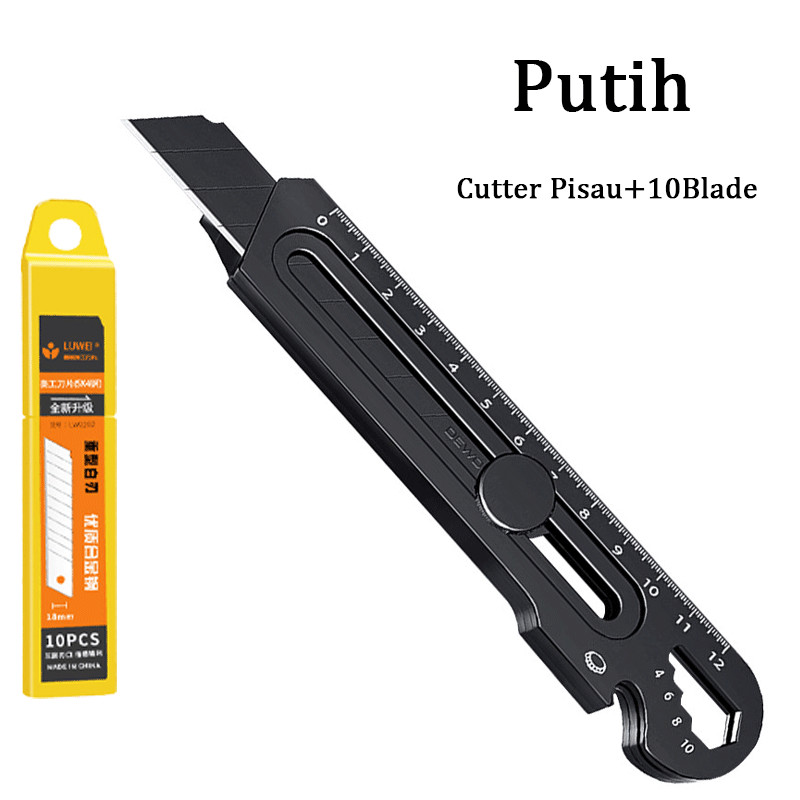 Jual 【COD】6in1 Cutter Pisau 18mm Cutter Besi Stainless Besar 10pc Pisau ...