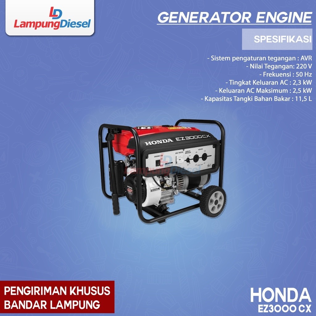 Jual PROMO TOKO BARU HONDA Genset EZ 3000 CX 2500 Watt Generator Bensin ...