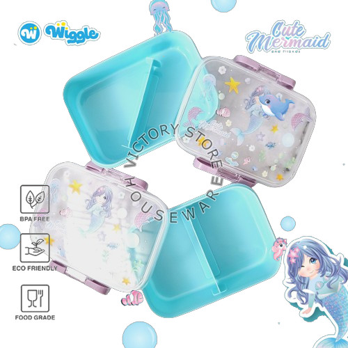 Jual WIGGLE Lunch Box Set Baby Mermaid Lunch Box 750Ml | Kotak Bekal Lock Anti Tumpah | Shopee ...